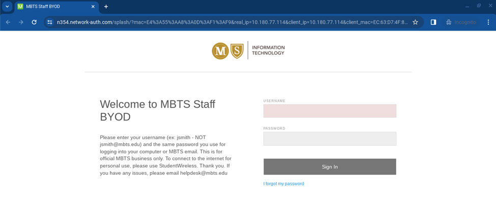 Connecting to Campus Wi-Fi – Midwestern Baptist Theological Seminary